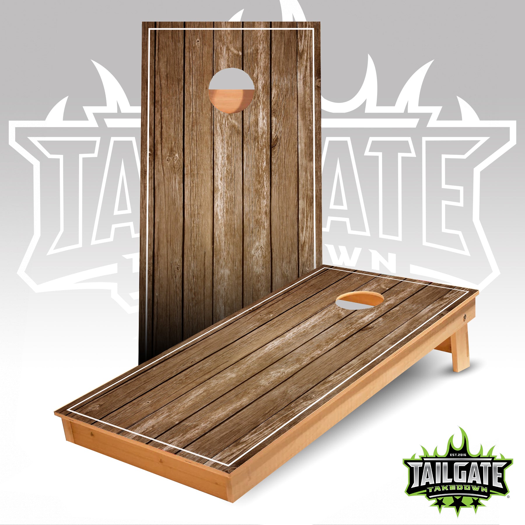 Rustic Panel #1 Cornhole Boards