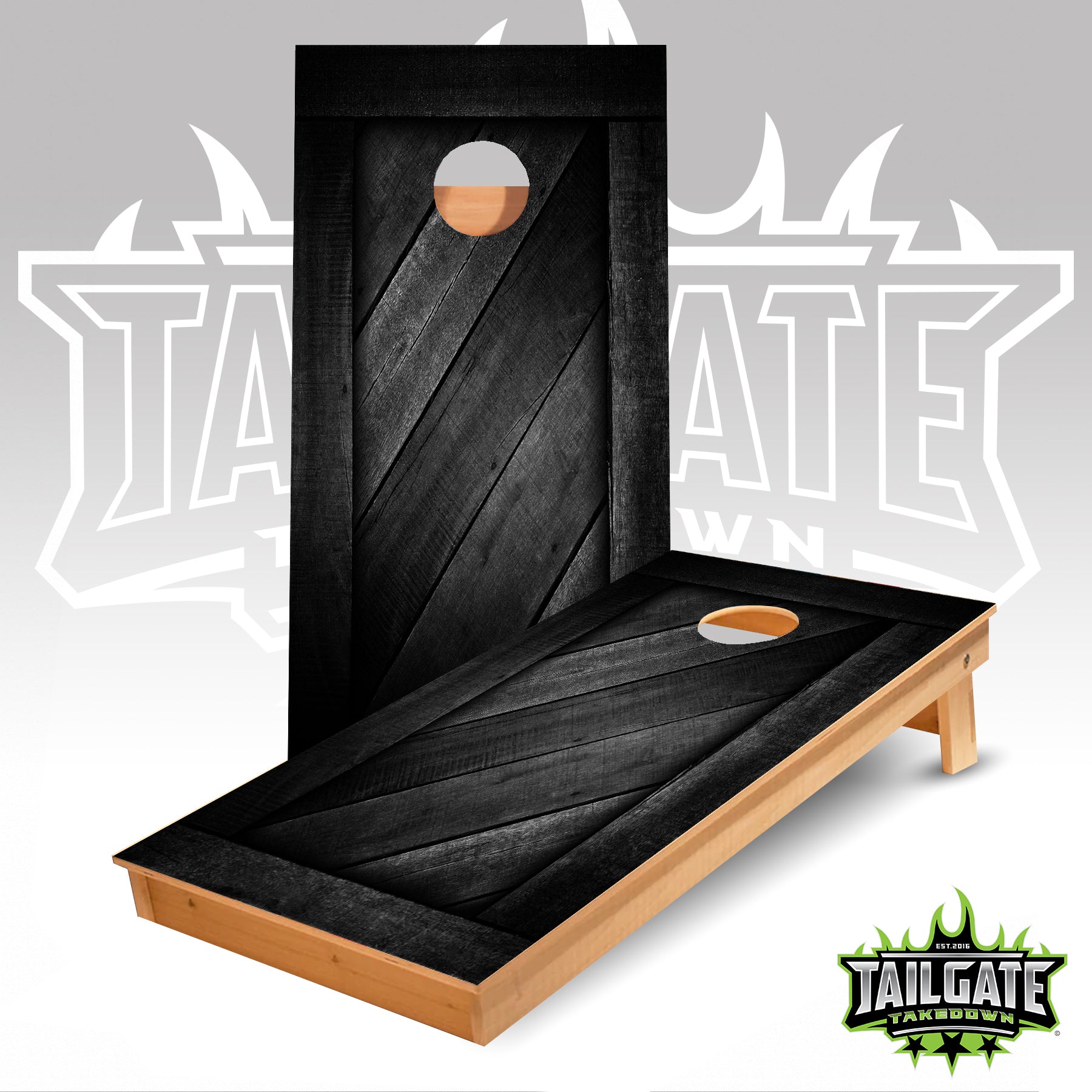 Dark Barn Wood #3 Cornhole Boards