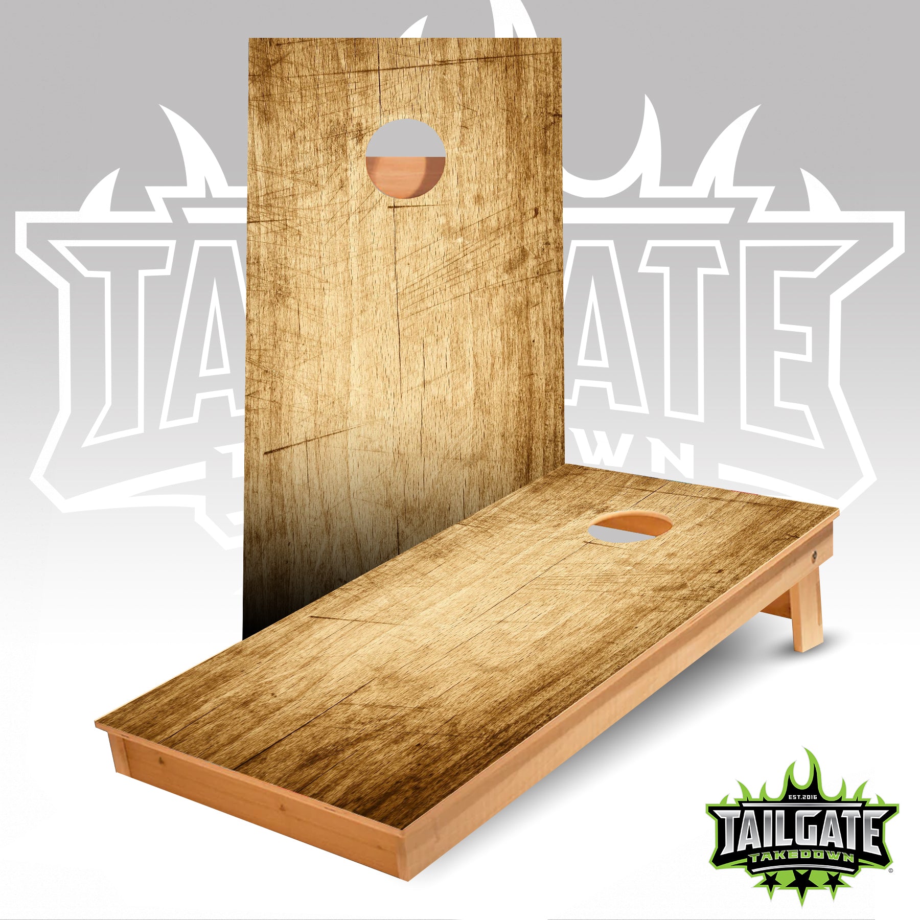 Rustic Wood #5 Cornhole Boards